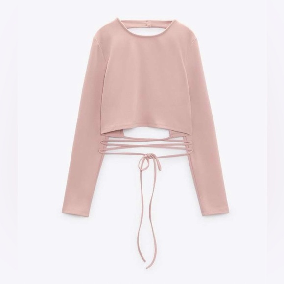 Zara | Tops | Nwt Zara Open Back Tie Crop Top | Poshmark